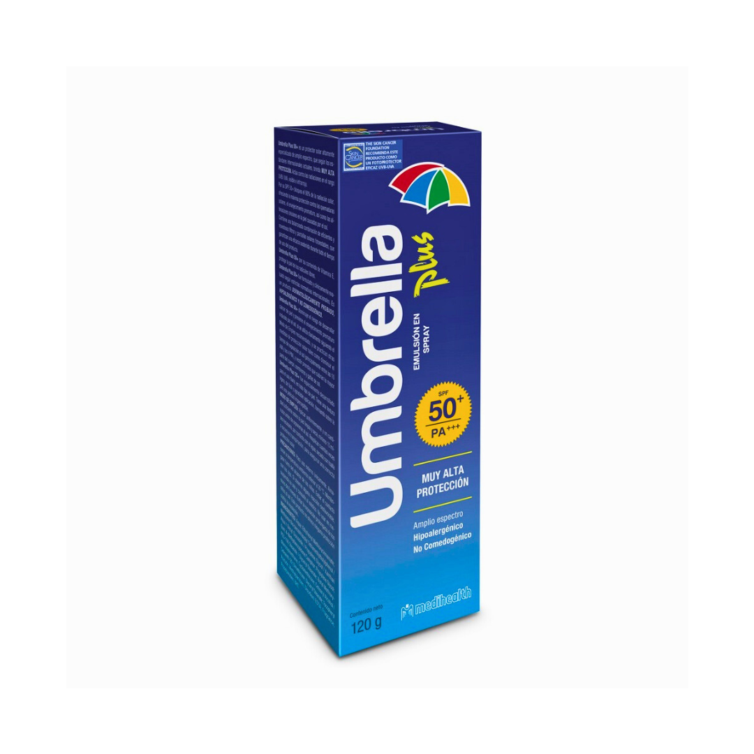 Protector Solar UMBRELLA Plus Spray SPF 50+ Medihealth 120 gr – SKN ...