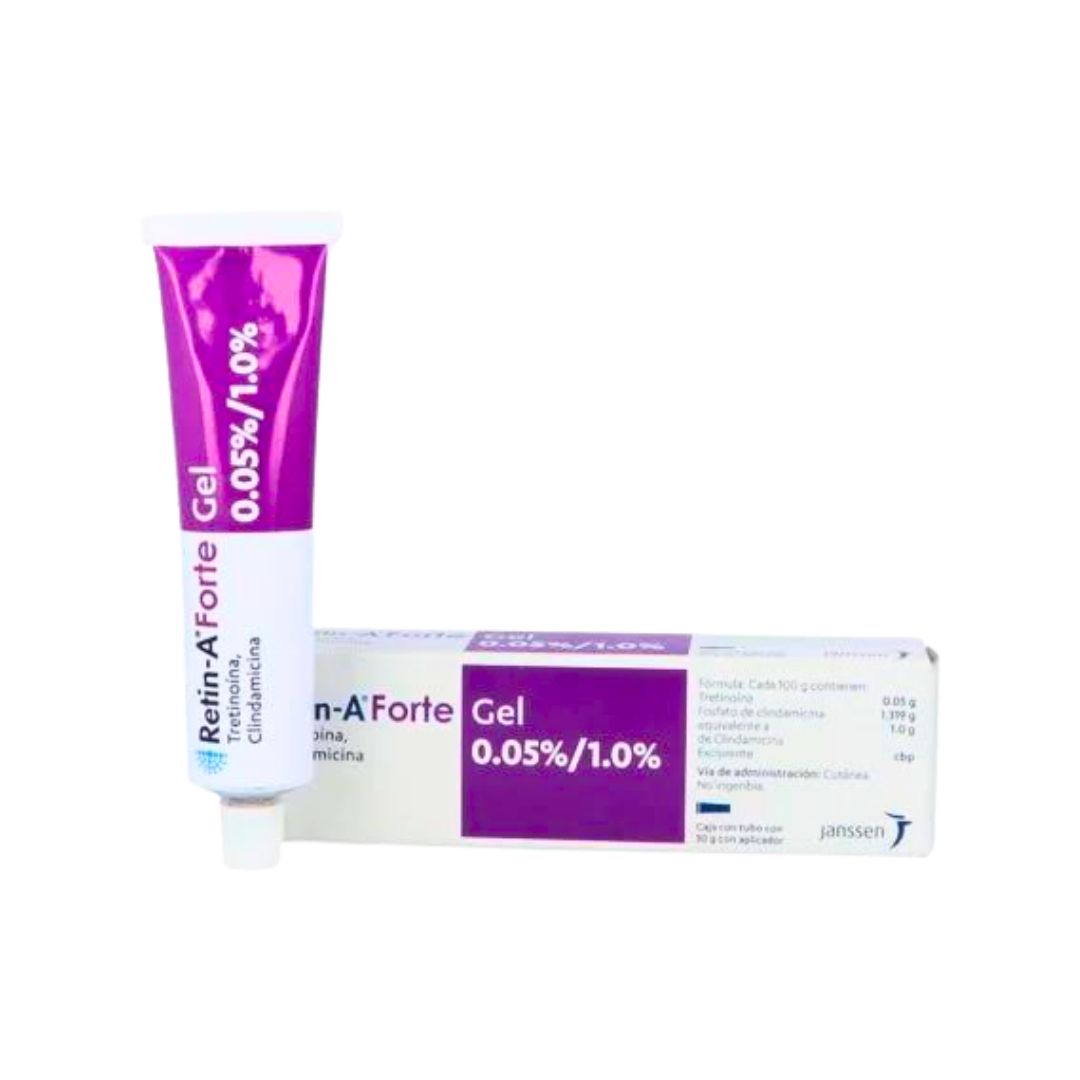Tretinoina 0.05%/ Clindamicina 1% RETIN A FORTE Gel 30 gr Janssen-Cila ...